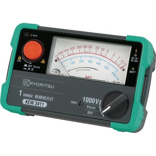 Kyoritsu 1-Range Analog Insulation Resistance Tester KEW3411 | Shopee ...