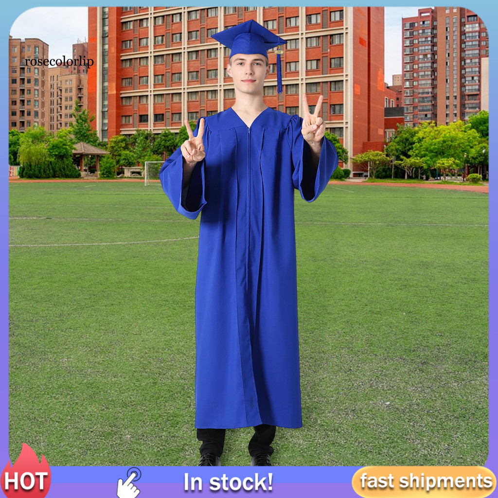 RR Bachelor Uniform with Removable 2025 Badge Graduation Attire V Neck ...