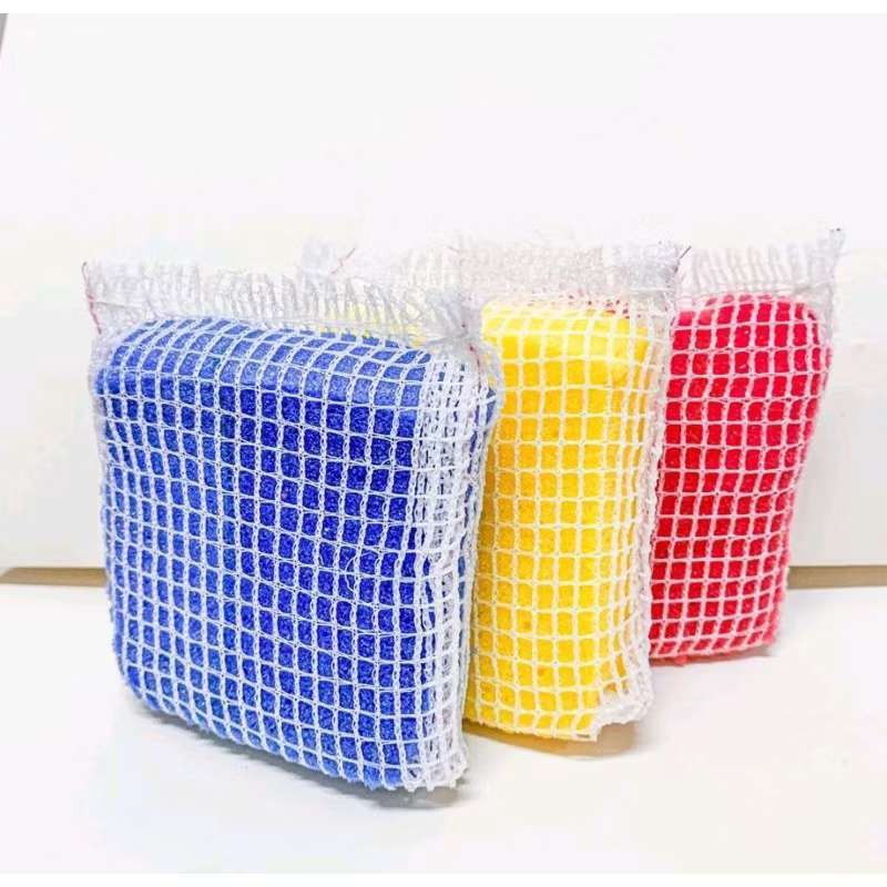 12pcs Dishwashing Sponge with Net (Foam Net) Assorted Color AMT ...