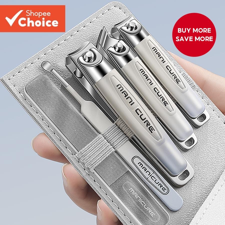 5Pcs Manicure Set Nail Clippers Pedicure Kit Steel Professional Grooming Tools | Shopee Philippines