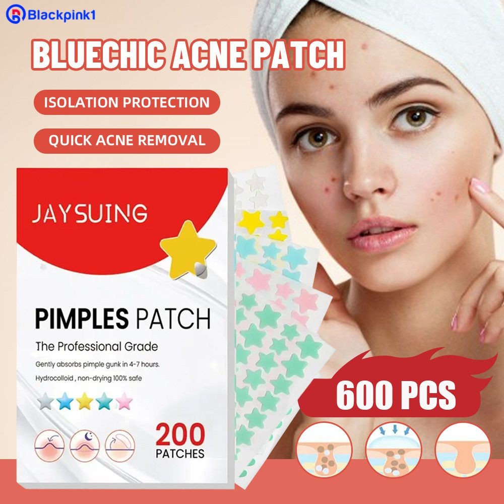 600Pcs Hydrocolloid Acne Patches, Colorful Star Pimple Patch Acne ...