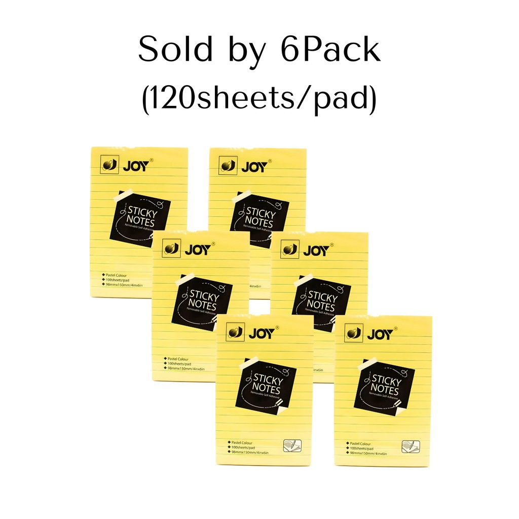 Joy Sticky Notes JFF-6x4x100 (6Pad) | Shopee Philippines
