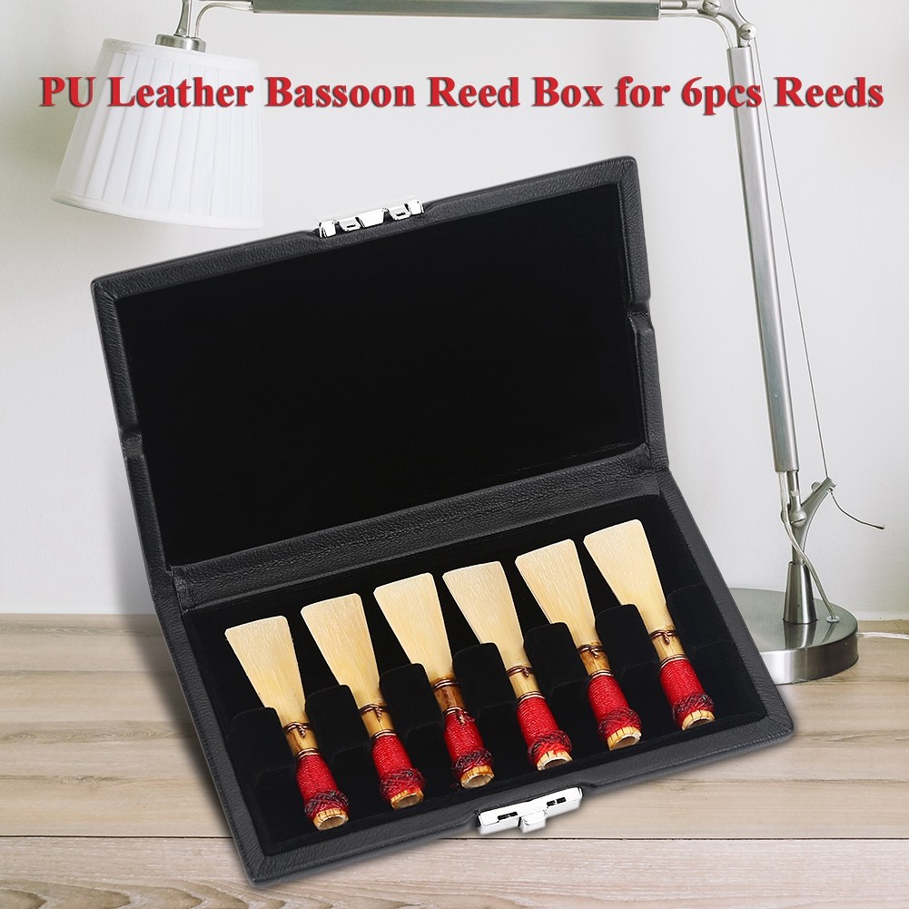PU Leather Bassoon Reed Case Easy To Clean Reeds Black Nice Texture Of ...