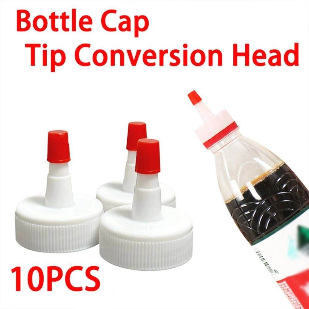 10pcs Leak Proof Bottle Cap Pinhole Flip Top White Plastic Caps for ...