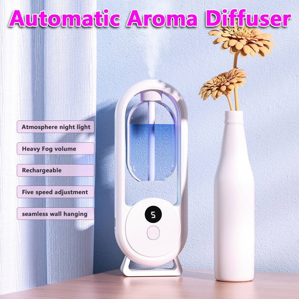 Automatic Aroma Diffuser Digital display Rechargeable Fragrance Machine ...