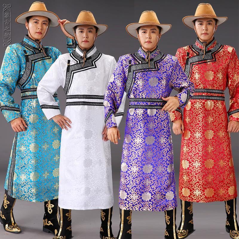Mongolian Costume Men's Mongolian Robe Minority Ethnic Dance ...
