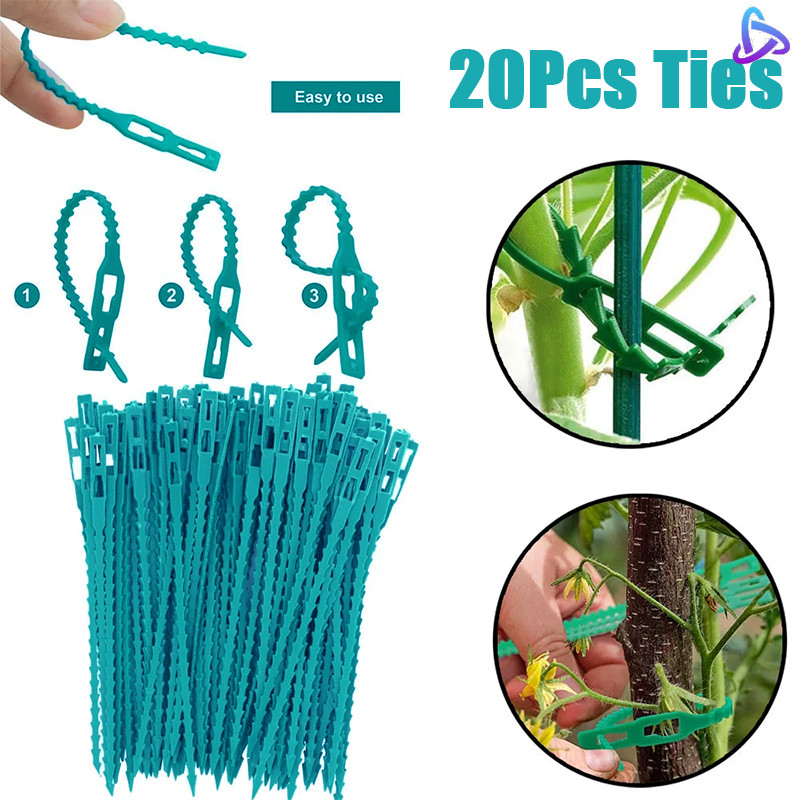 Reusable Garden Cable Ties Self-locking Plastic Tie Adjustable Plant ...