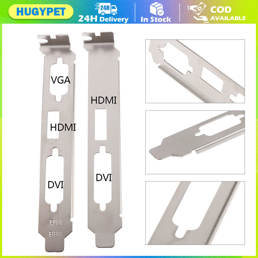 Metal Low Profile Bracket Adapter DVI HDMI VGA Port For Half Height ...