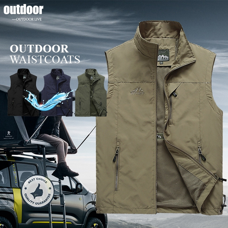 Men's Outdoor Vest Breathable Mesh Quick-drying Vest Plus Size M-6XL ...