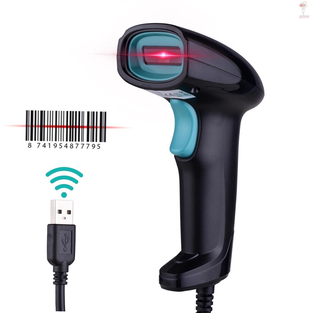 Handheld 1D Barcode Scanner USB Wired Bar Code Reader Manual/Auto ...