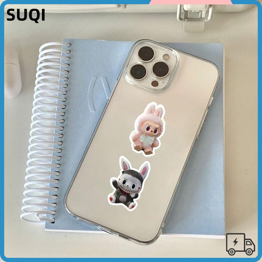 HI-SUQI Labubu Stickers, Self-adhesive Relief Design DIY Sticker ...