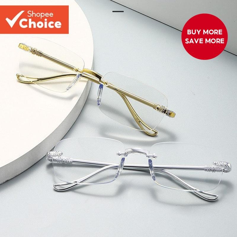 Lightweight Rimless Eyewear | Unisex Anti-Radiation Reading Glasses for ...