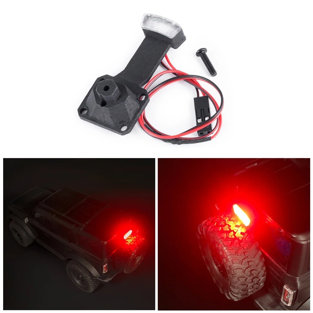 Bright LED High Tail Light & Spare Tire Simulation Rack Brake Lamp for ...