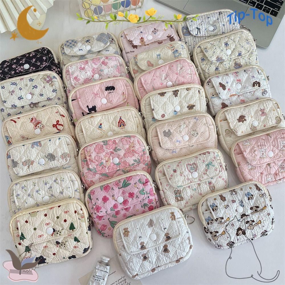TIP-TOP Cartoon Floral Coin Purse, Portable Multifunctional Cute ...