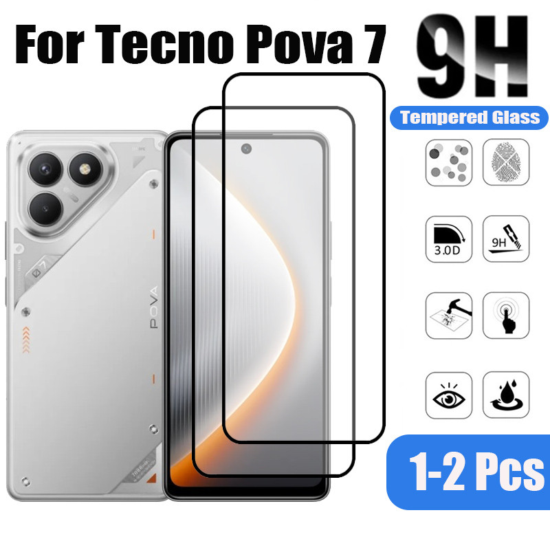 1-2 Pcs Tecno Pova 7 Tempered Glass Screen Protector For Tecno Pova 6 5 Pro Neo Ultra 4G 5G 9D ...