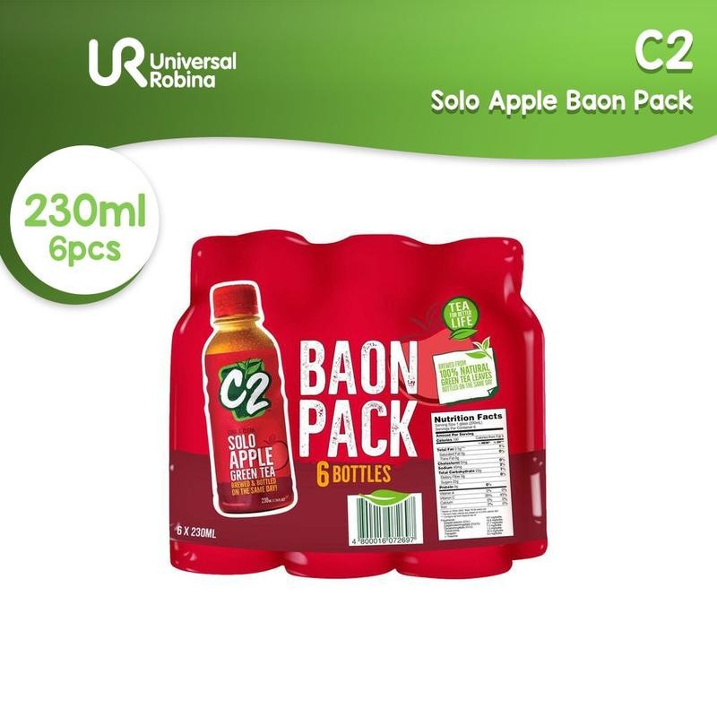 C2 Solo Apple Green Tea Baon Pack (230ml x 6 bottles) | Shopee Philippines