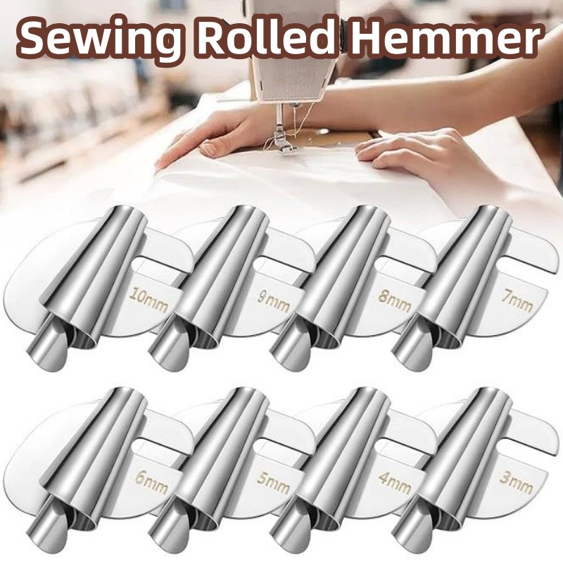 Universal Sewing Rolled Hemmer Foot (3mm-10mm) Rolled Hem Hammer Foot ...