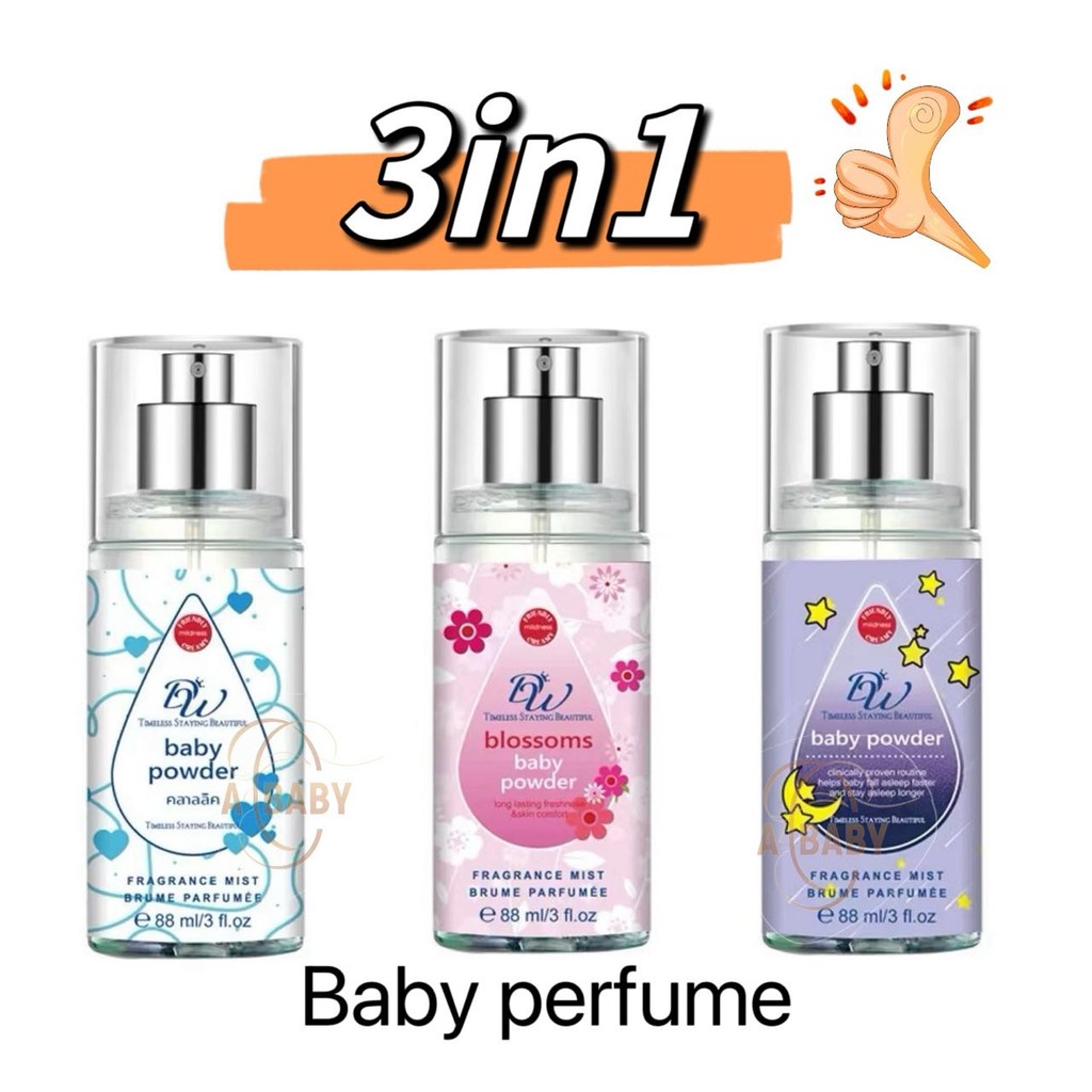 【3in1】Dw baby long lasting blossom perfume edp fragrance 88ml | Shopee ...