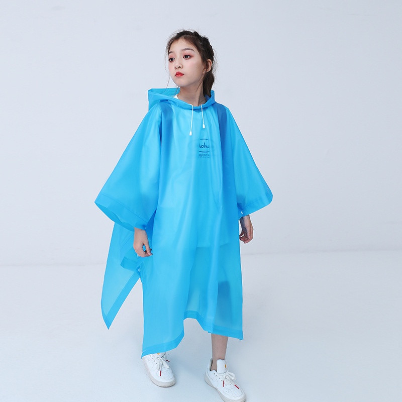 Raincoat EVA Student Raincoat Backpack One Piece Thickened Outdoor ...