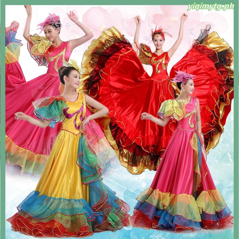 Opening dance Spanish bullfight big swing dress performance costume ...
