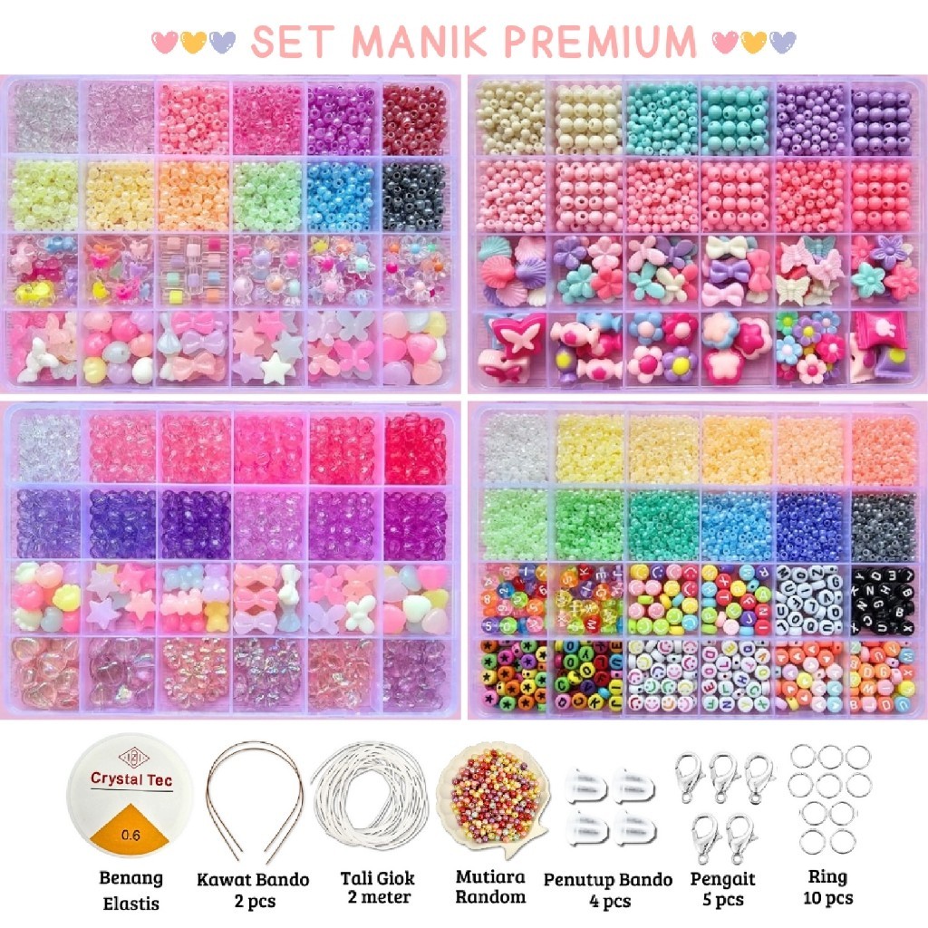 DIY Korean Cute Beads 1 Box - SM008 / Mote Set Children's Craft ...