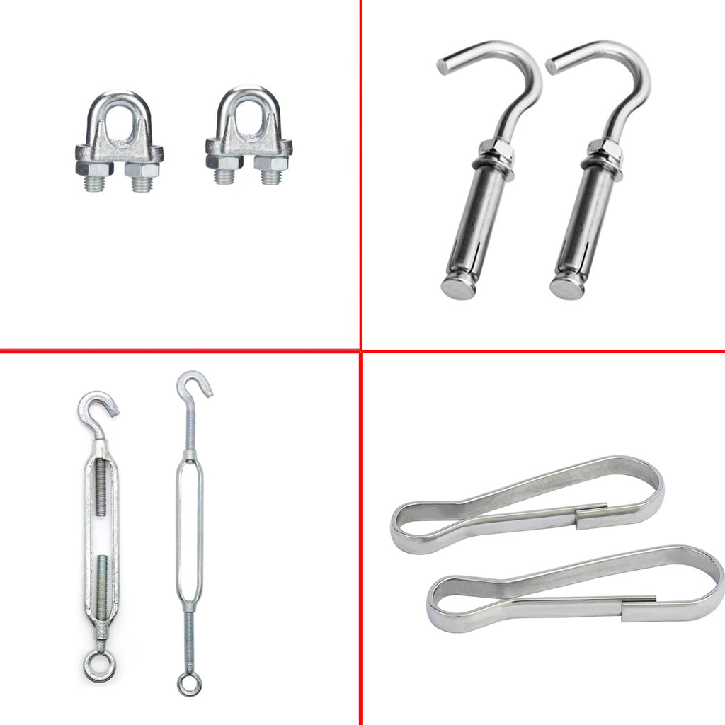304 Stainless Steel Galvanized Steel Wire Rope Clamp Screw Universal ...