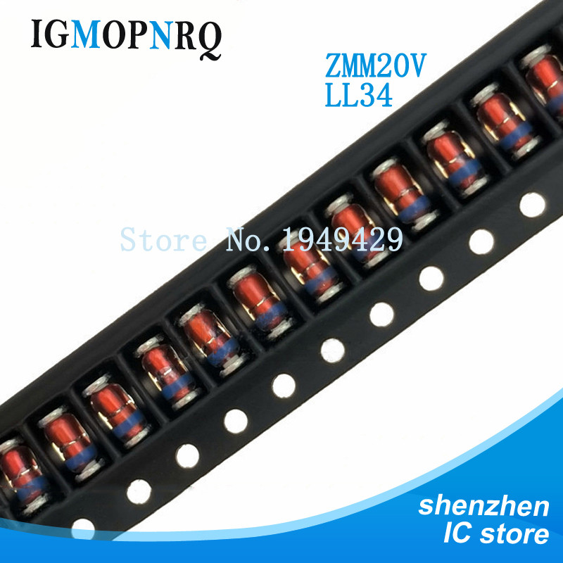 200pcs/lot zm20v l34 20v 0.5w 1/2w zener Diode smd Diode | Shopee ...