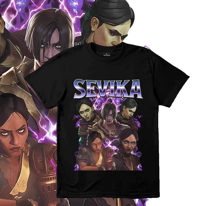 Arcane - VI - Anime Games Print shirts Thick Cotton Clothing Unisex ...