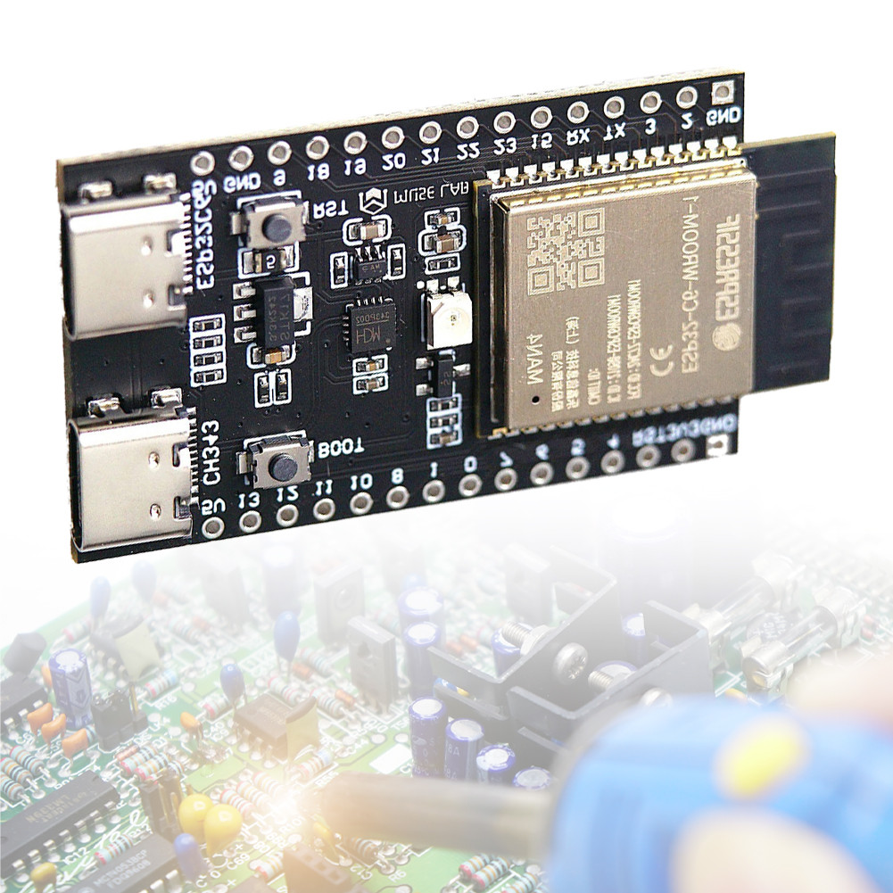 [bigbag.ph] ESP32-C6 Development Board WiFi Bluetooth-Compatible ESP32-C6-WROOM-1 Dual USB C ...