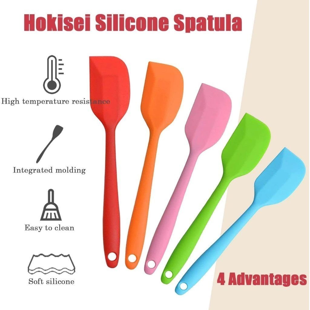 1pcs Silicone Non-Stick Rubber Spatula Cooking Baking Essentials And ...