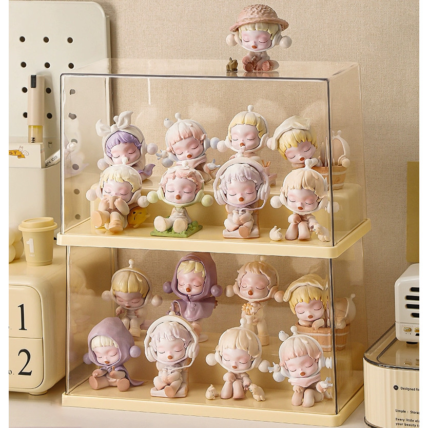 Acrylic Doll Collectible Display Case 4 Layers Stackable Transparent ...