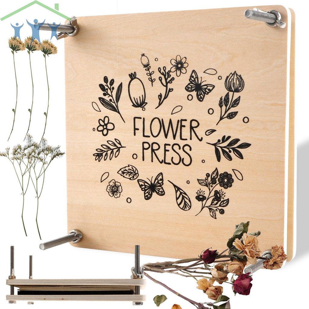 Flower Press Kit Wooden Professional Flower Leaf Press Kit Reusable DIY ...