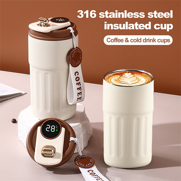 Intelligent Coffee Cup 316 Stainless Steel Coffee Mug 450ml Temperature ...