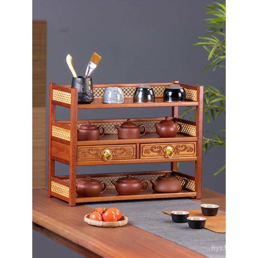 Chinese Style Tea Set Tea Leaf Solid Wood Tea Rack Display Rack ...