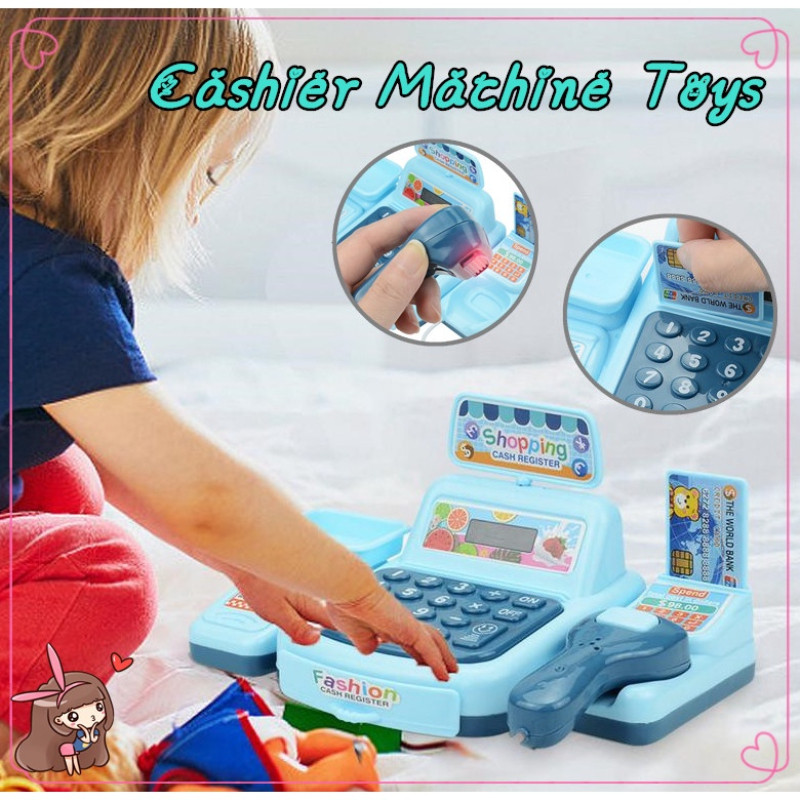 Cashier Machine Toys Pretend Play Set Supermarket Cash Register Casher ...