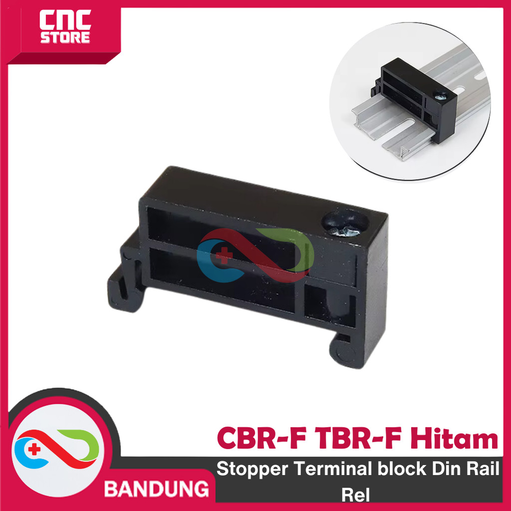 Stopper Terminal block Din rail rail CBR-F TBR-F Black | Shopee Philippines