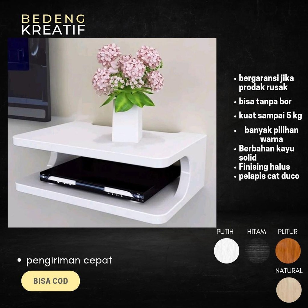 KAYU Resiver rack for tv box, strong, sturdy wooden wifi router rack ...