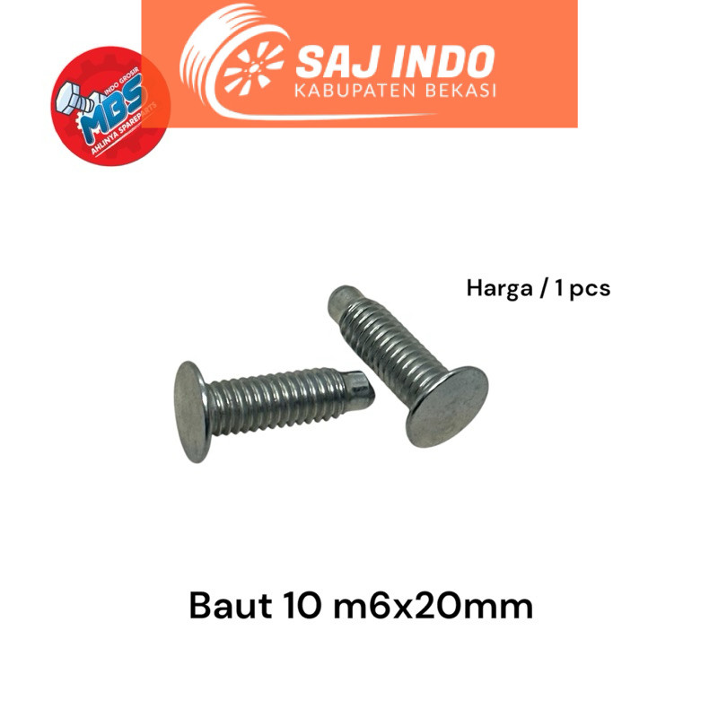M6x15 flat bolt without key, original bolt, bubble bolt without head ...