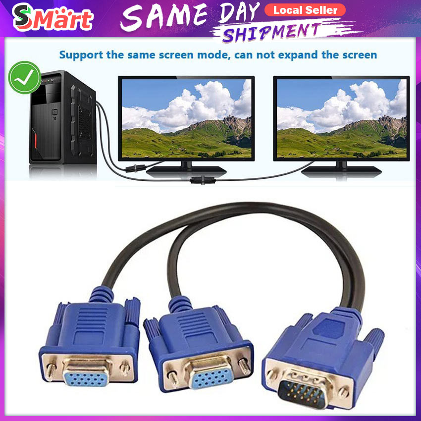 Vga One To Two Wire 3 6 Computer Split Screen Cable VGA One Drag Two ...
