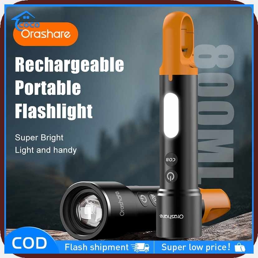 Orashare^l*OL03!Z/Rechargeable)VI}Flashlight>gG}COB>fY}Super>Db}Bright ...