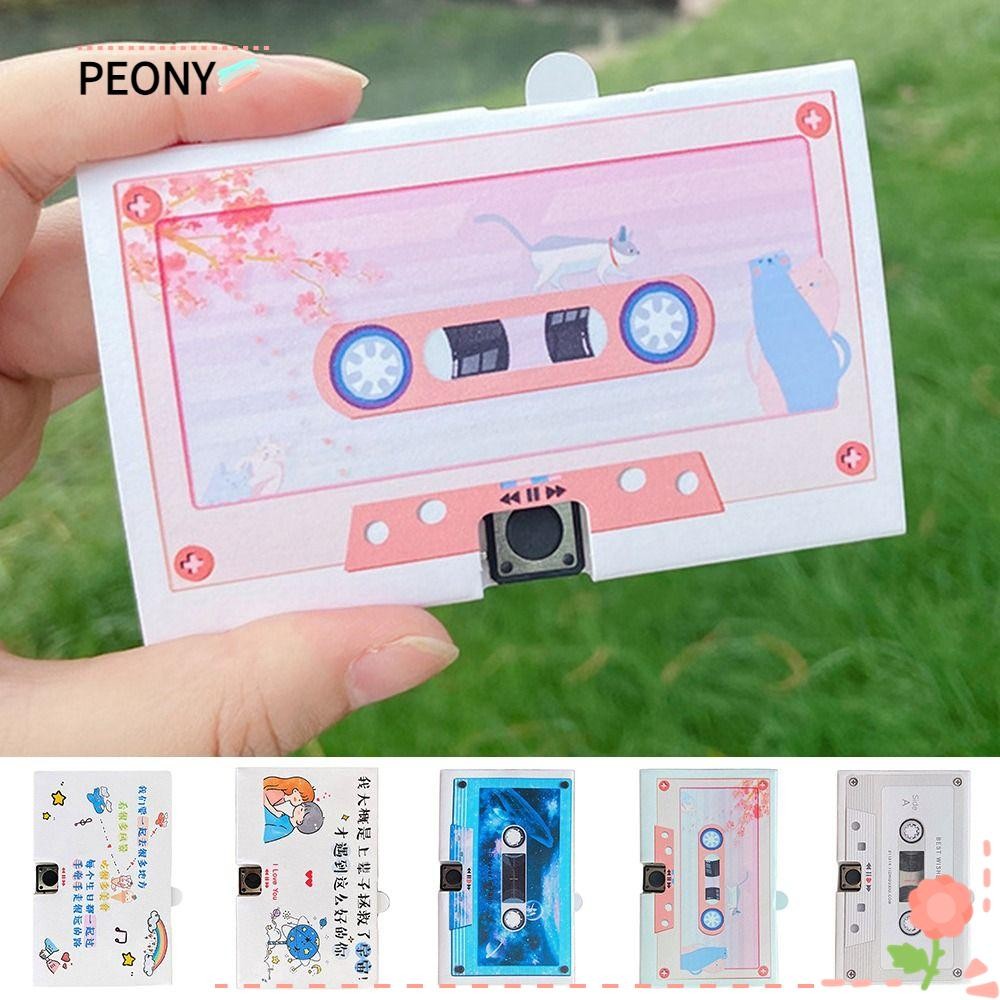 PEONY Voice Audio Cassette, Voice Card Tape DIY Recording Voice Card ...
