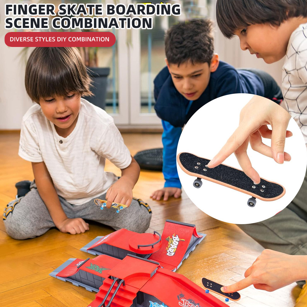 Mini Fingerboard Set Children's Fingerboard Skateboarding Park Toy ...