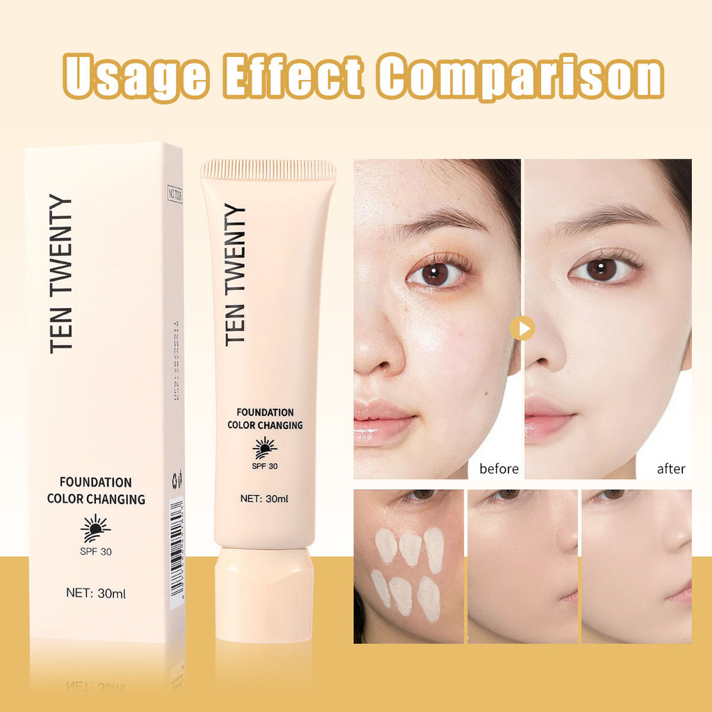 TEN TWENTY 2-in-1 Magic Color-Changing Sunscreen Foundation – Long ...