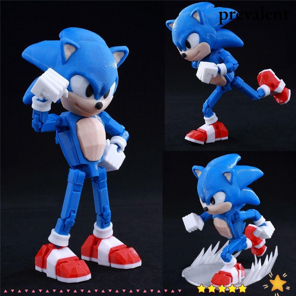 PREVALENT Printed Action Figures, Sonic The Hedgehog Multi-Jointed ...