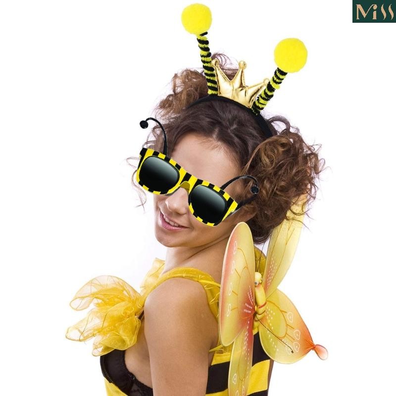Miss* Bee Headband and Glasses Set Bee Antenna Headband with Bee for ...