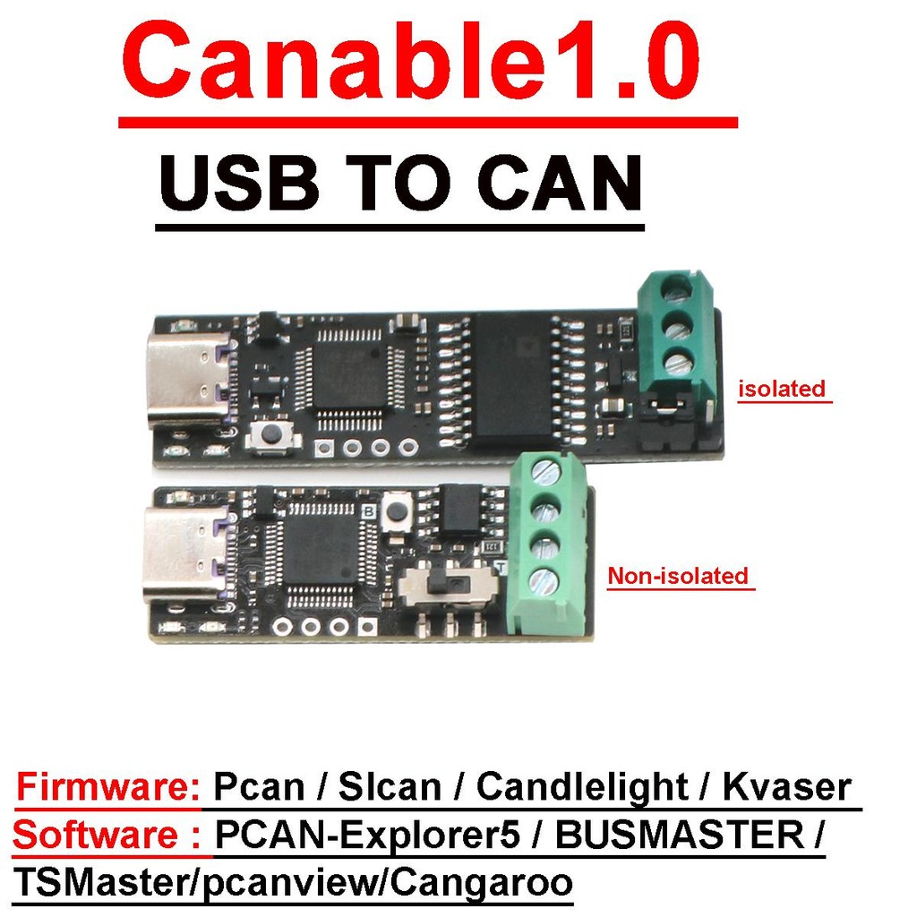 TYPEC USB To CAN CANable USBCAN Analyzer Adapter Python-CAN Communication Software Control ...