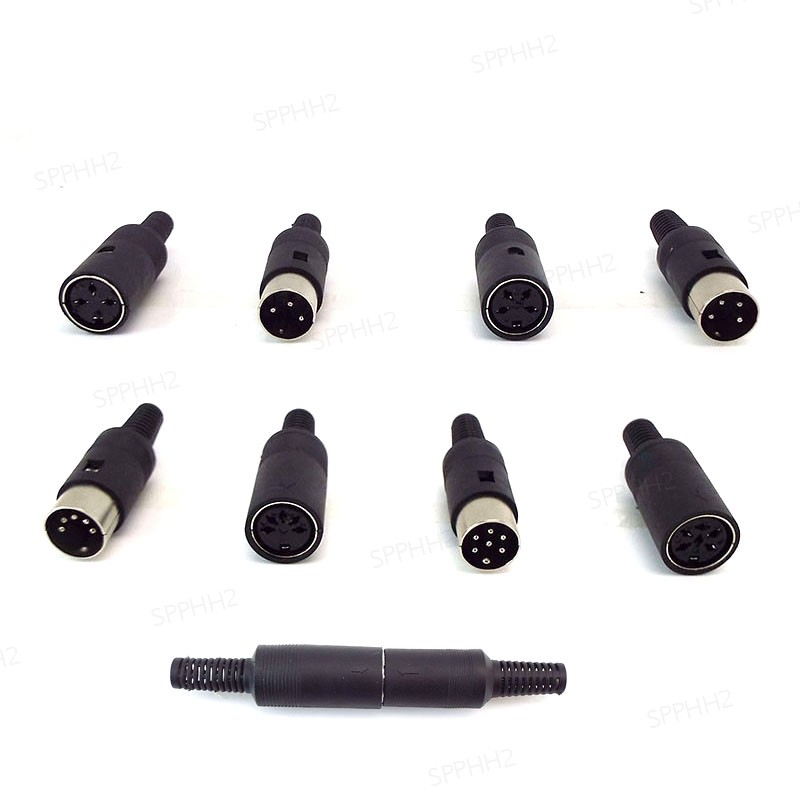 1pair 3Pin 4Pin 5Pin 6Pin 7 Pin 8 Pin DIN Male Female Plug Jack with ...