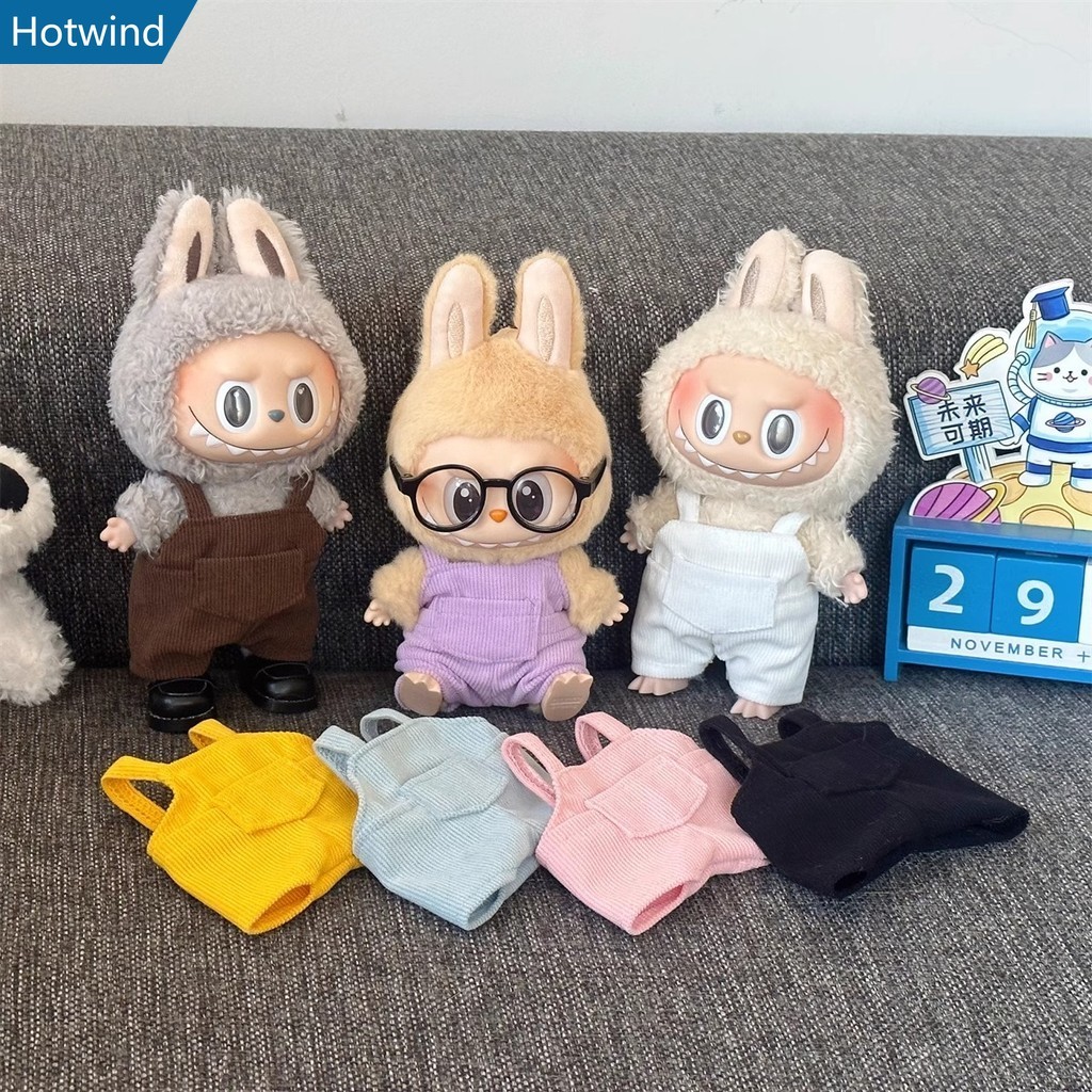 HW01 For 15cm Labubu Clothes Pocket overalls Collection Labubu Outfit ...
