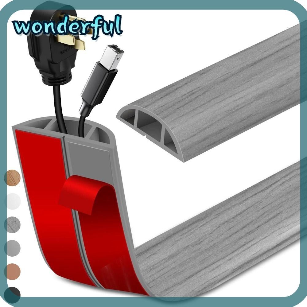 WONDER Floor Cord Cover, Self Adhesive 1m Wire Hider, Professional ...