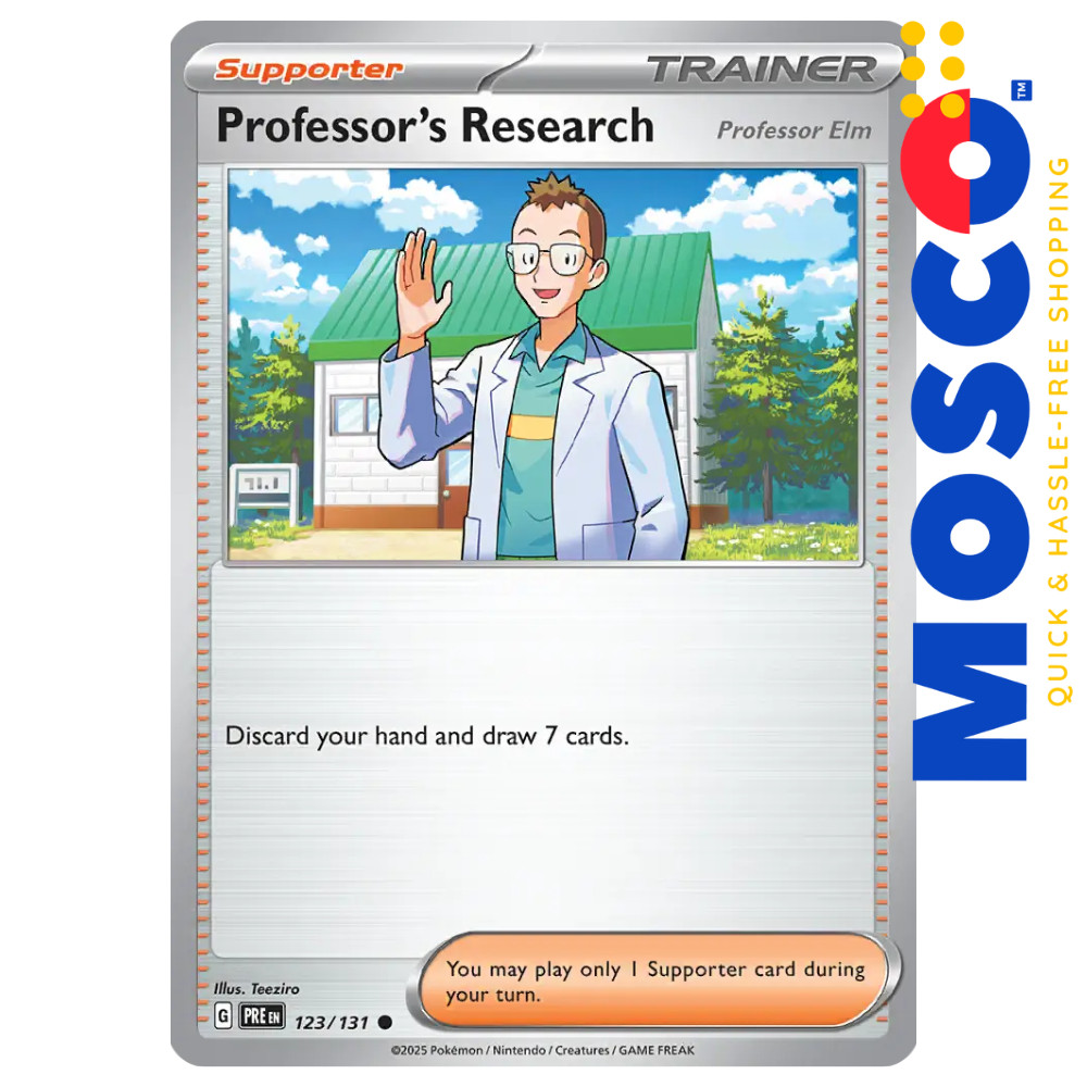 Professor's Research (Elm) - 123/131 Prismatic Evolutions | Pokemon TCG ...